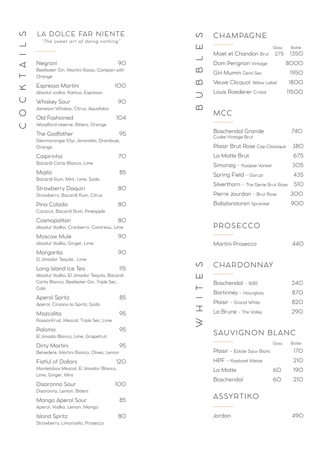 MENU – Ostra