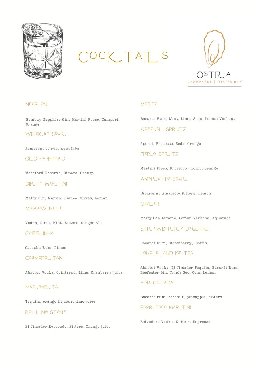 MENU – Ostra
