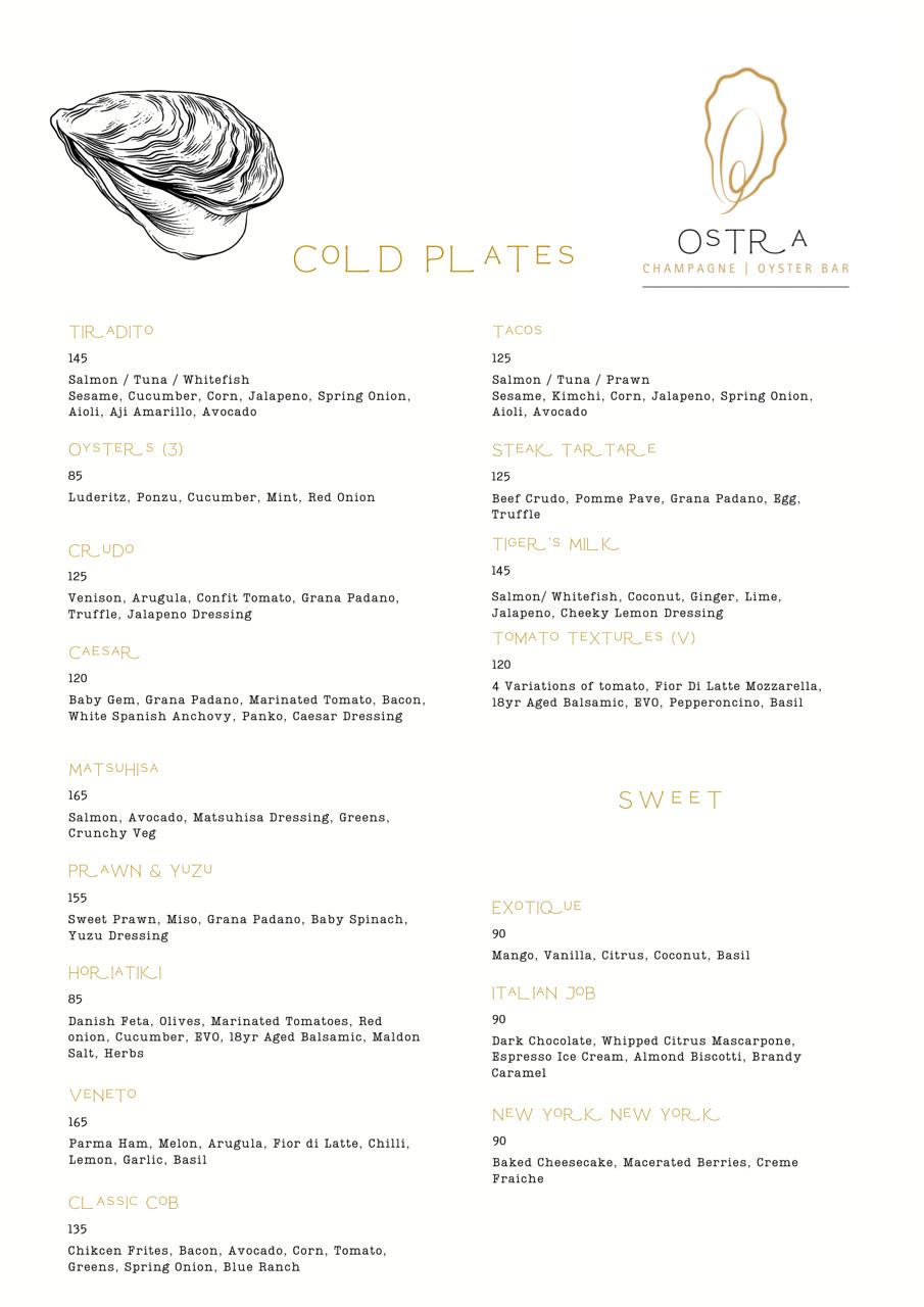 MENU – Ostra