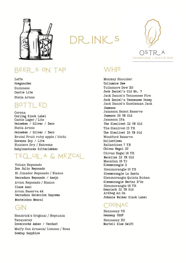 MENU – Ostra