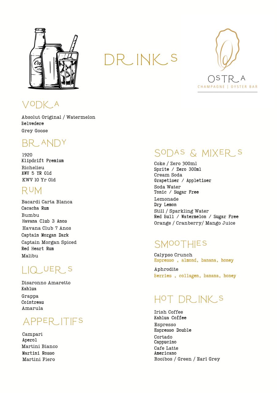 MENU – Ostra