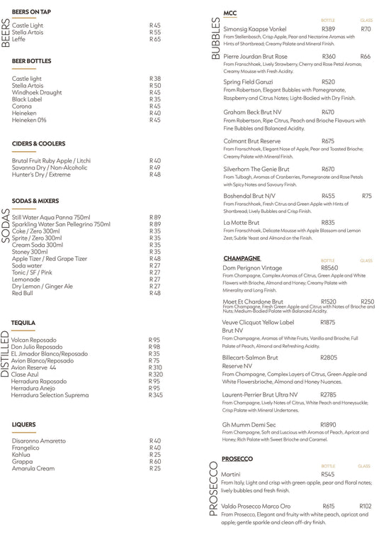 MENU – Ostra