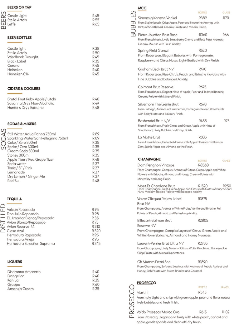 MENU – Ostra