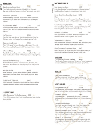 MENU – Ostra