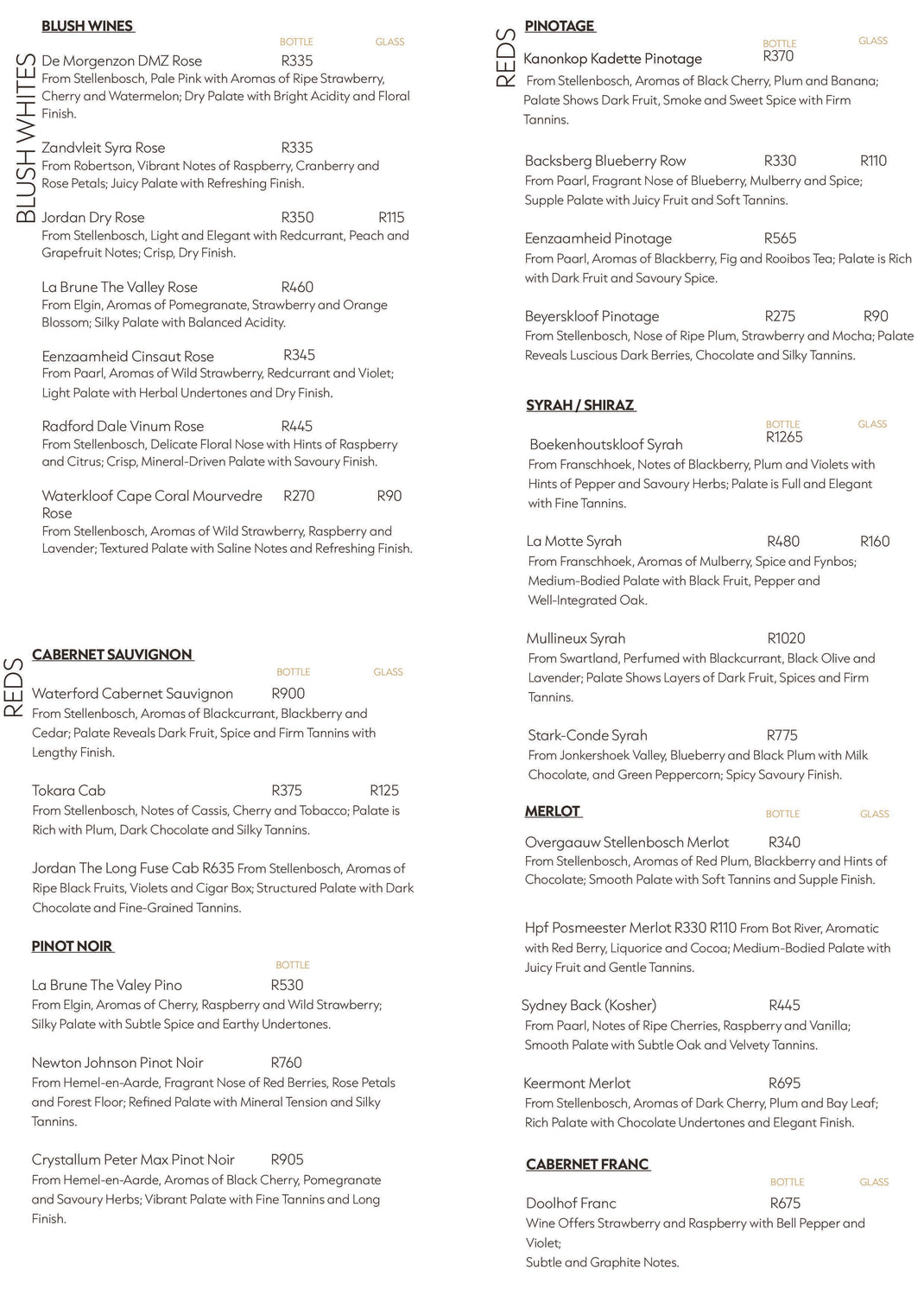MENU – Ostra