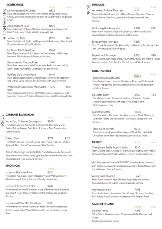 MENU – Ostra